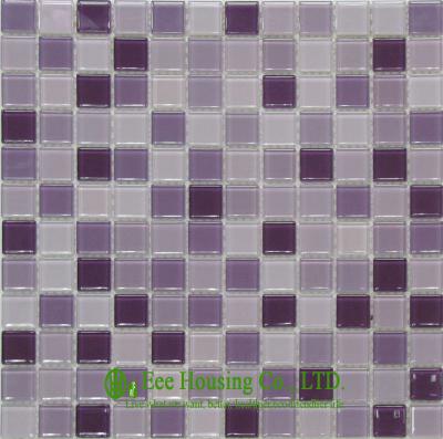 China Mixed Color Glass Crystal Mosaic Tile for indoor &outdoor walls,Glass mosaic tile Factory for sale