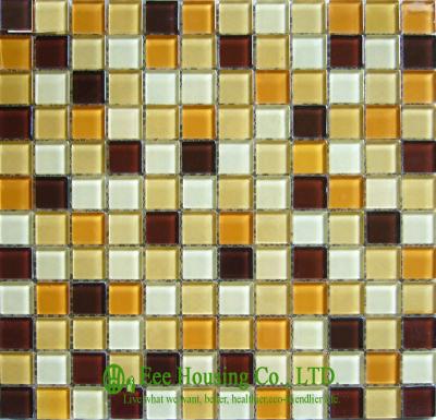China Mixed Color Glass Crystal Mosaic Tile for indoor &outdoor walls,Glass mosaic tile Factory for sale