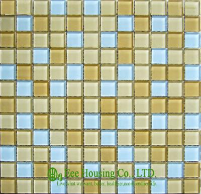China Mixed Color Glass Crystal Mosaic Tile for indoor &outdoor walls,Glass mosaic tile Factory for sale