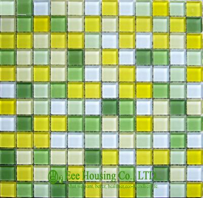 China Mixed Color Glass Crystal Mosaic Tile for indoor &outdoor walls,Glass mosaic tile Factory for sale