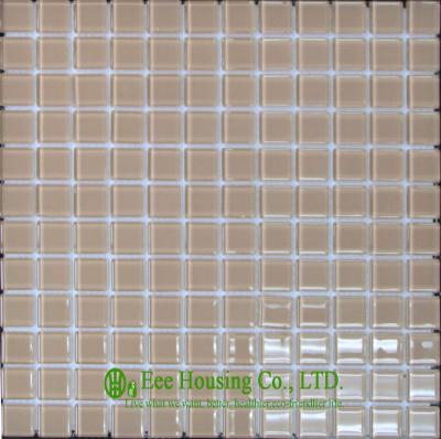 China Swimming Pool Mosaic, Mixed Color Glass Crystal Mosaic Tile for indoor &outdoor walls for sale