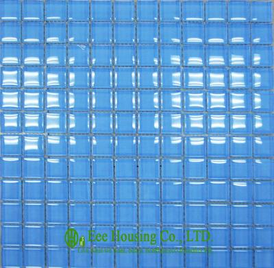 China Blue Color Glass Crystal Mosaic Tile for Residential ,Glass Crystal Decoration Mosaic for sale
