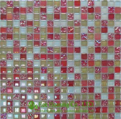 China Wall &Floor Used Glass Mosaic Tiles,Mixed Color Glass Crystal Mosaic Tile for Residential for sale