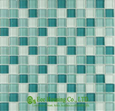 China Wall &Floor Used Glass Mosaic Tiles,Green Flash Glass Crystal Mosaic Tile for Residential for sale