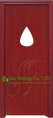 China Clear Glass Interior Timber Veneer Wooden Door With Frame, Wooden Door With Glass Insert for sale