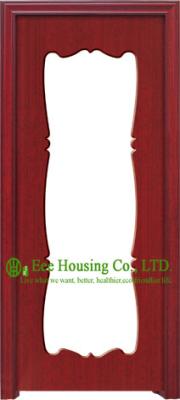 China Exterior Timber Veneer Wooden Door With Glass Insert,Exterior Wood Doors And Glass for sale