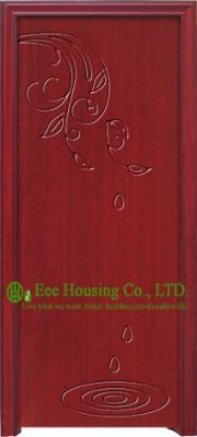 China Soundproof Timber Veneer Wood Front Door For Projects, Modern Single Wood Carving Doors for sale