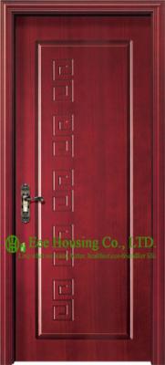 China New Design Residential Timber Veneer Wood Bedroom Single Door, Wood Front Door Design for sale