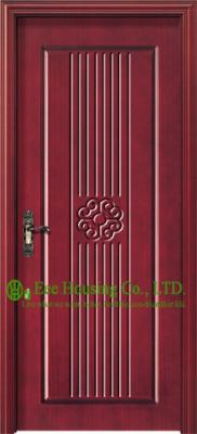 China Simple Design Residential Project Timber Veneer Single Door,Wood exterior doors With Glass for sale