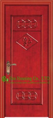 China Paint Colors Walnut Timber Veneer Single Door For Residential Project ,Villa Wooden Door for sale