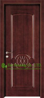 China Luxury Mahogany Timber Veneer Single Door For Hotel, Solid Core European Style Door for sale