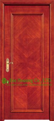 China Luxury Simple & Morden Timber Veneer Single Door,Good Quality Hotel Wooden Door With Frame for sale