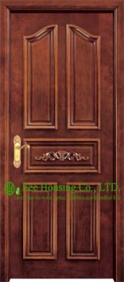 China Main Entrance Wooden Double/Single Doors,Luxury Simple & Morden Timber Veneer Single Door for sale