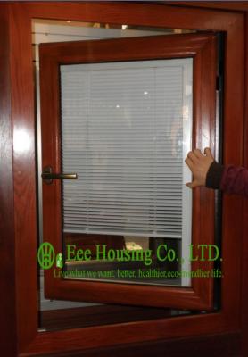 China Aluminum Adjustable Louver Casement Window With Double Glazing,windows with blinds inside for sale