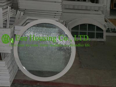 China White Color Aluminum Round Fixed Windows For Residential Home,10.38mm laminated glass for sale