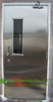 China Flush Stainless Steel Doors With Glass, Custom designed Fire Break Door for sale