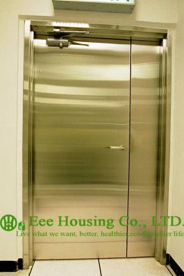 China Chemical Resistant Stainless steel 90 min fire rated industrial hinged door for sale