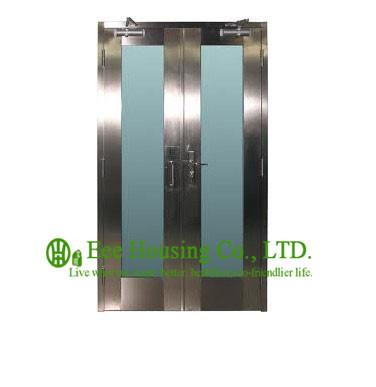 China Double-leaf Fire-rated Glass Door,Stainless steel fire rated emergency exit door for sale