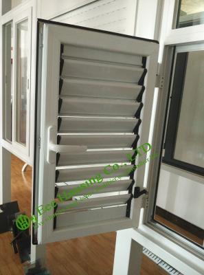 China Adjustable aluminum shutter, louver blade shutter window / aluminum louver shutter design for sale