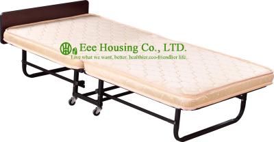 China 8cm mattress Beds for Hotel guest room single size roll away folding hotel extra bed for sale