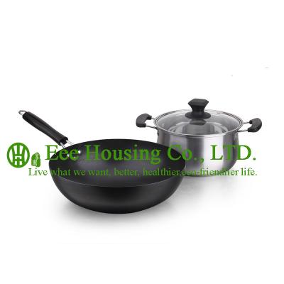China cookware with stainless steel manufactuer in China, kitchenware for sale, fry pan, woks,soup pot,milk pot for kitchen for sale