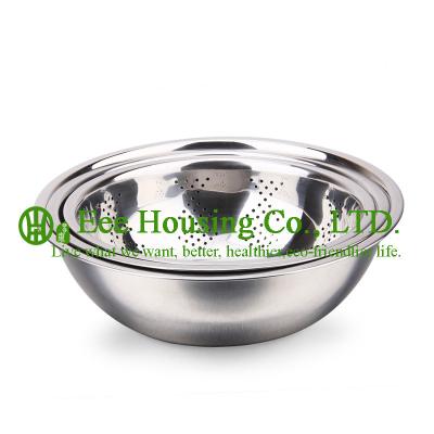 China Stainless Steel cooking cookware kitchenware set,Rice washing sieve,wash vegetable plate,knead dough plate Kitchen for sale