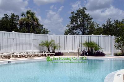 China White vinyl semi privacy fence, Vinyl Pool Fencing, Vinyl Garden Fence Panels for sale