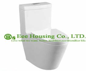 China Wc Toilet  S-trap 300mm siphonic one piece toilet with built-in bidet for sale