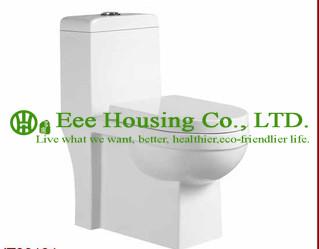 China Wc Toilet  S-trap 300mm siphonic one piece toilet with built-in bidet for sale