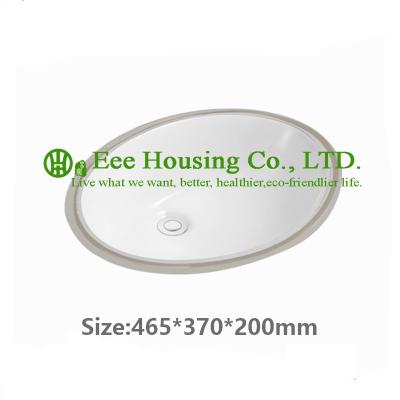 China shallow under counter wash basin,factory ceramic sink basin,China porcelain ware wash basin with cabin for sale
