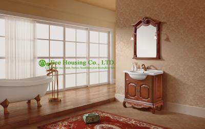 China bathroom cabinet best sellinghigh end solid wood luxury poland antique bathroom furniture with cabinet for sale