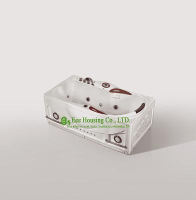 China massage bathtub acrylic small square outdoor bathtub with jets,free standing whirlpool Jacuzzi for sale
