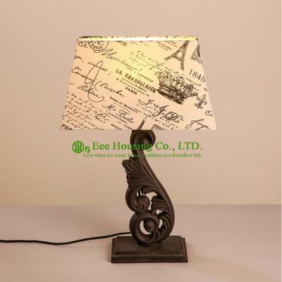 China Europe Style Table Lamp Iron Fabric Source Light Residential Lighting for sale