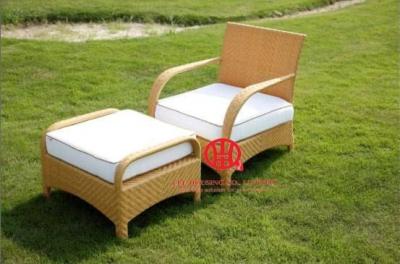 China Leisure garden furniture rattan chair with ottoman for sale