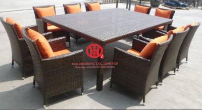 China Garden Rattan Furniture 10 Seater Outdoor Dining Set for sale