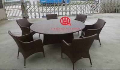 China Outdoor rattan furniture round table and chair for sale