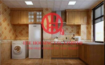 China Modern Elegant Solid Wood Kitchen Cabinet with Excellent Design and Quality for sale