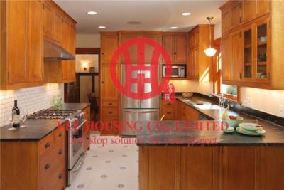 China Modern Elegant Solid Wood Kitchen Cabinet with Excellent Design and Quality for sale