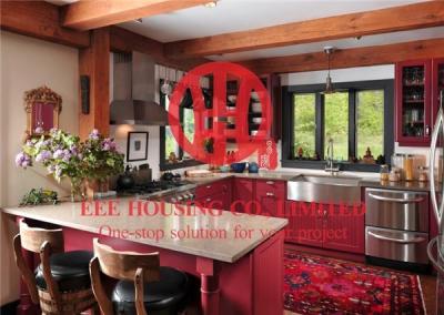 China Modern Elegant Solid Wood Kitchen Cabinet with Excellent Design and Quality for sale