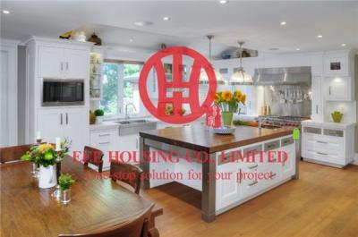 China Modern Elegant Solid Wood Kitchen Cabinet with Excellent Design and Quality for sale
