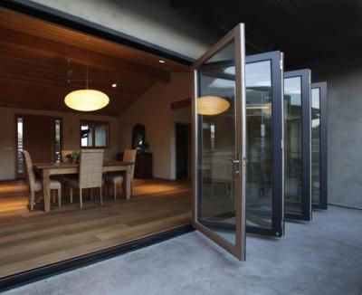China soundproof double aluminium folding home bi-fold door,Australia certified thermal rating and acoustic aluminium sliding for sale