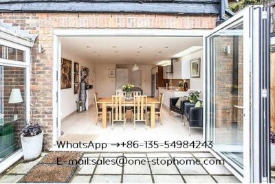 China exterior heavy aluminum bi fold storefront bifold doors design australian standard glass folding door for sale