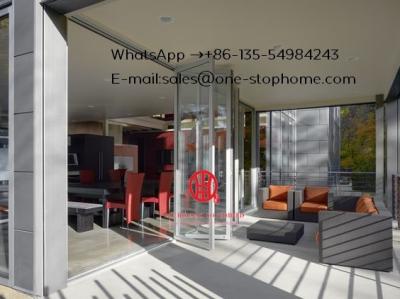 China Matt black color grille french design aluminum glass bifold door for balcony,Outdoor Dividers Soundproof fold door for sale