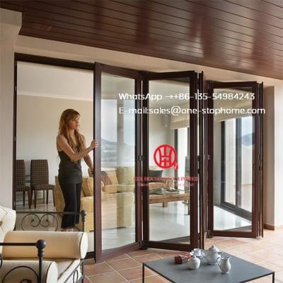 China Australia Standard for Hotel Villa Project,Aluminum Profile Thermal Break or Non Thermal Break Interior Folding Door for sale