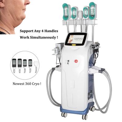 China 9 In 1 360 Cryolipolysis Slimming Machine Cavitation 5 Handles Fat Freezing for sale