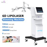 China 532nm 635nm 600w Laser Slimming Machine With 8 Inches Display for sale