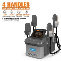 China 4 Tesla EMS Body Sculpting with 40% Fat Reduction 4 Handles and Multi Language Support for sale
