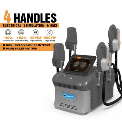 China Powerful 4 Handle Ems Body Sculpting / Air Cooling Big Power Cooling System for Fat Reduction for sale