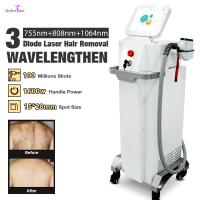 China Dual Wavelength 808nm Diode Laser Hair Removal Machine with 15.6 Inch Android Color Touch Screen for sale
