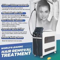 China Alexandrite Laser Hair Removal Machine ND YAG 4000W 755nm 1064nm for sale